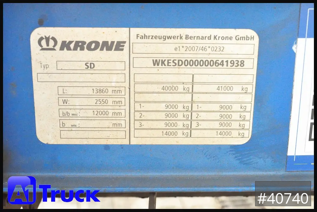 Krone - SD Tautliner, Code XL, BPW, TÜV 05/2026